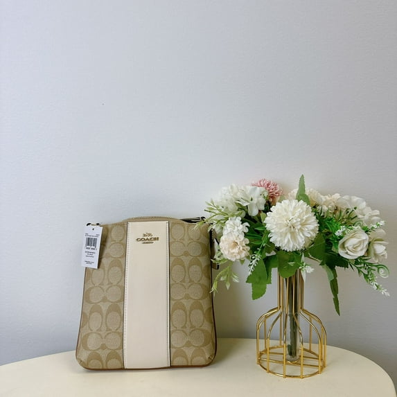 Coach CR248 Mini Rowan File Bag In Signature Canvas With Stripe IN ...