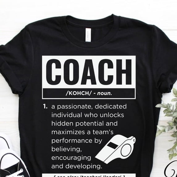 Coach Definition Sport Games Trainer Gifts T-Shirt, Coaching College ...