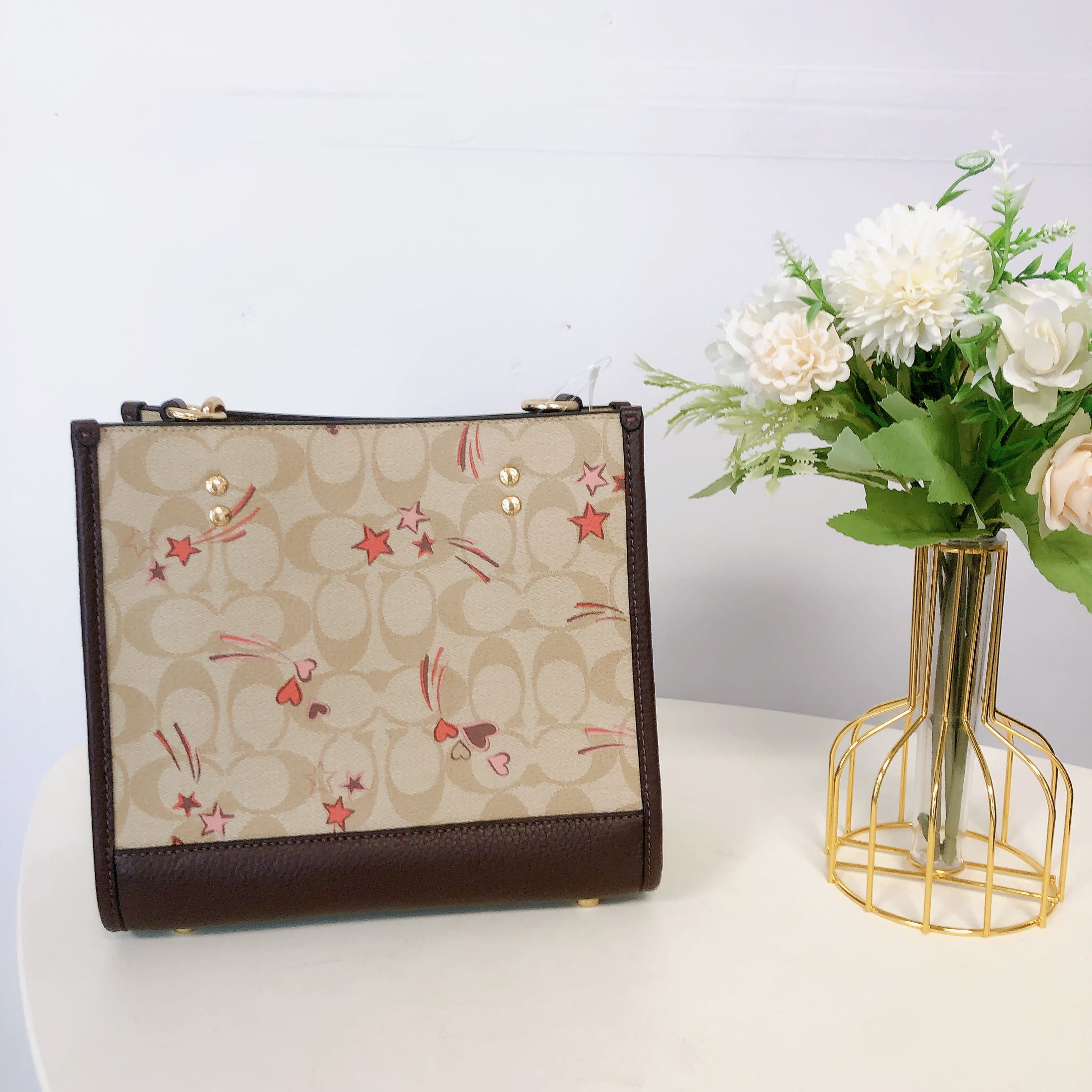 Coach Dempsey 22 Tote Bag with Small Heart and Star Print, Carryall ...