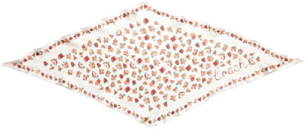 Coach Essential Tea Rose Silk Diamond Scarf Chalk - Walmart.com