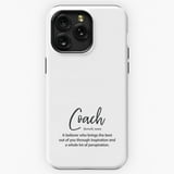 Coach Gifts Cool Definition Typography Art iPhone Case 17 to 11 Pro Max ...