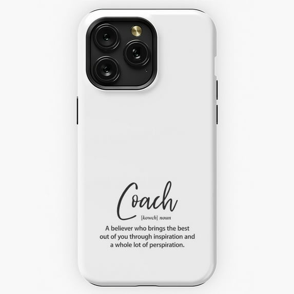 Coach Gifts Cool Definition Typography Art iPhone Case 17 to 11 Pro Max ...