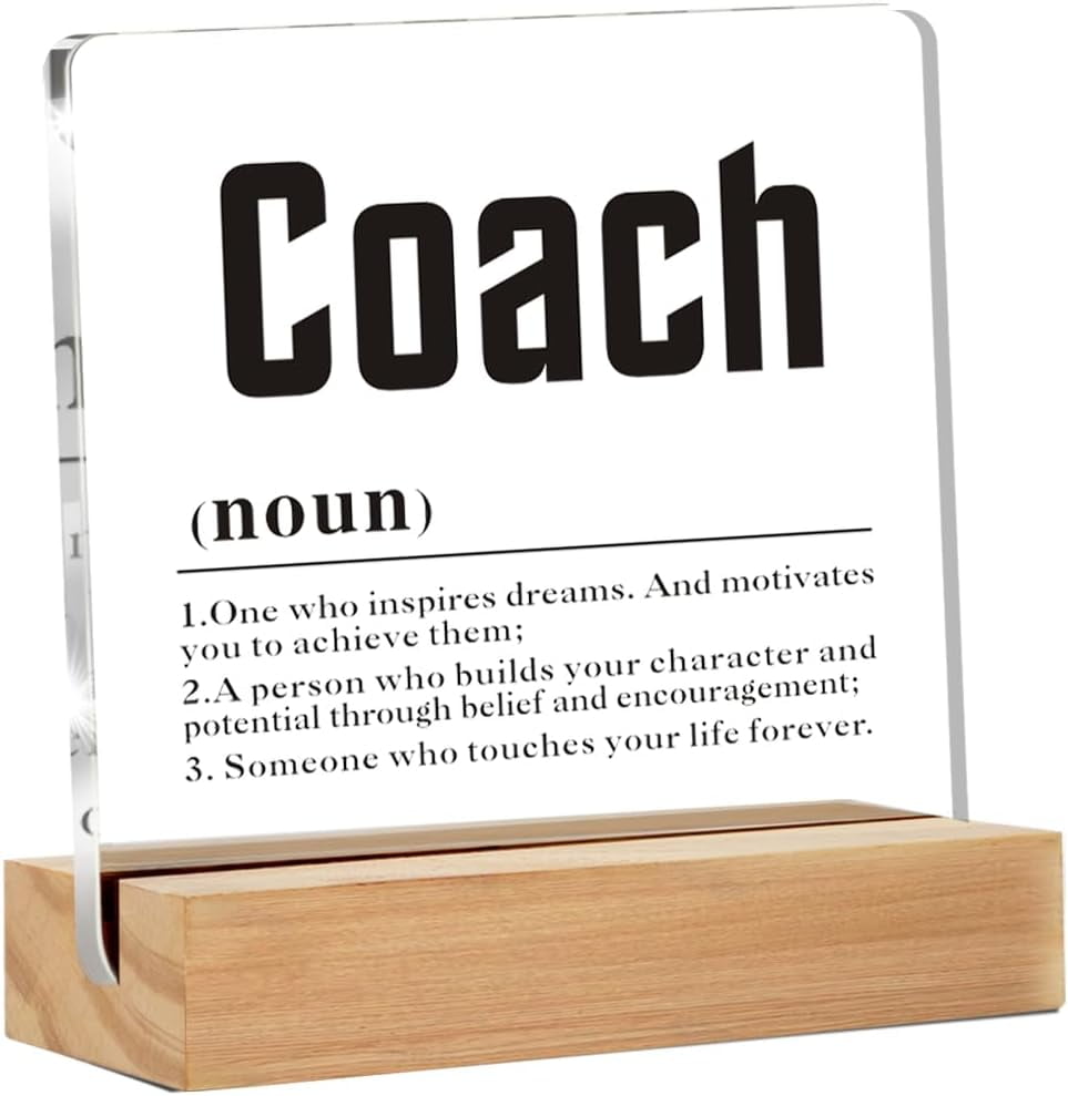 Coach Gifts for Women Men, Coach Present Coach Definition Clear Acrylic ...