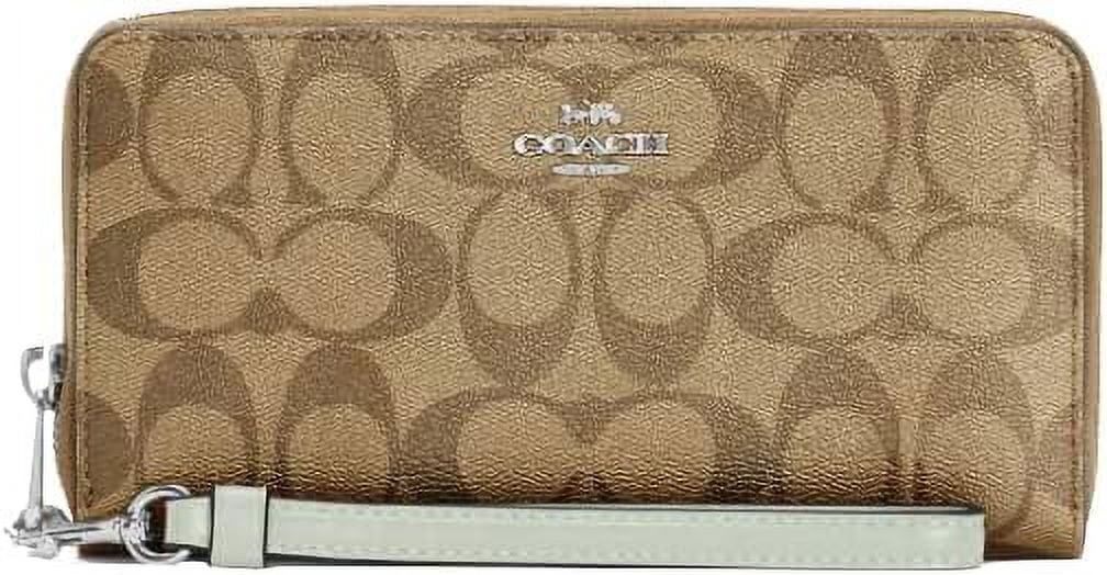 Coach Long Zip Around Wallet (SV/Khaki/Lt Sage) - Walmart.com