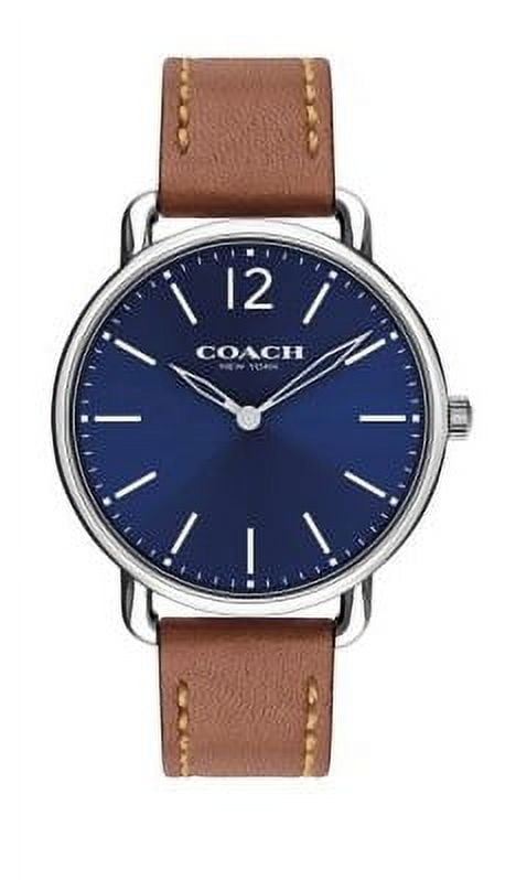 Coach Men's Delancey Slim Stainless Steel Quartz Leather Strap Watch ...