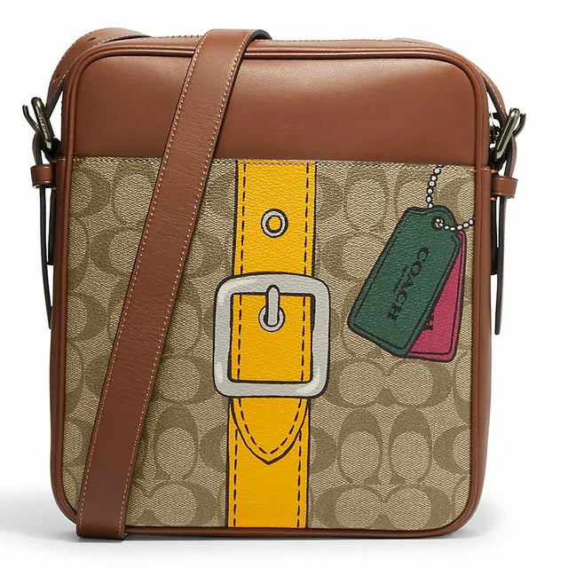 Coach Men's Hudson Crossbody 21 In Signature Canvas with Trompe L'oeil ...