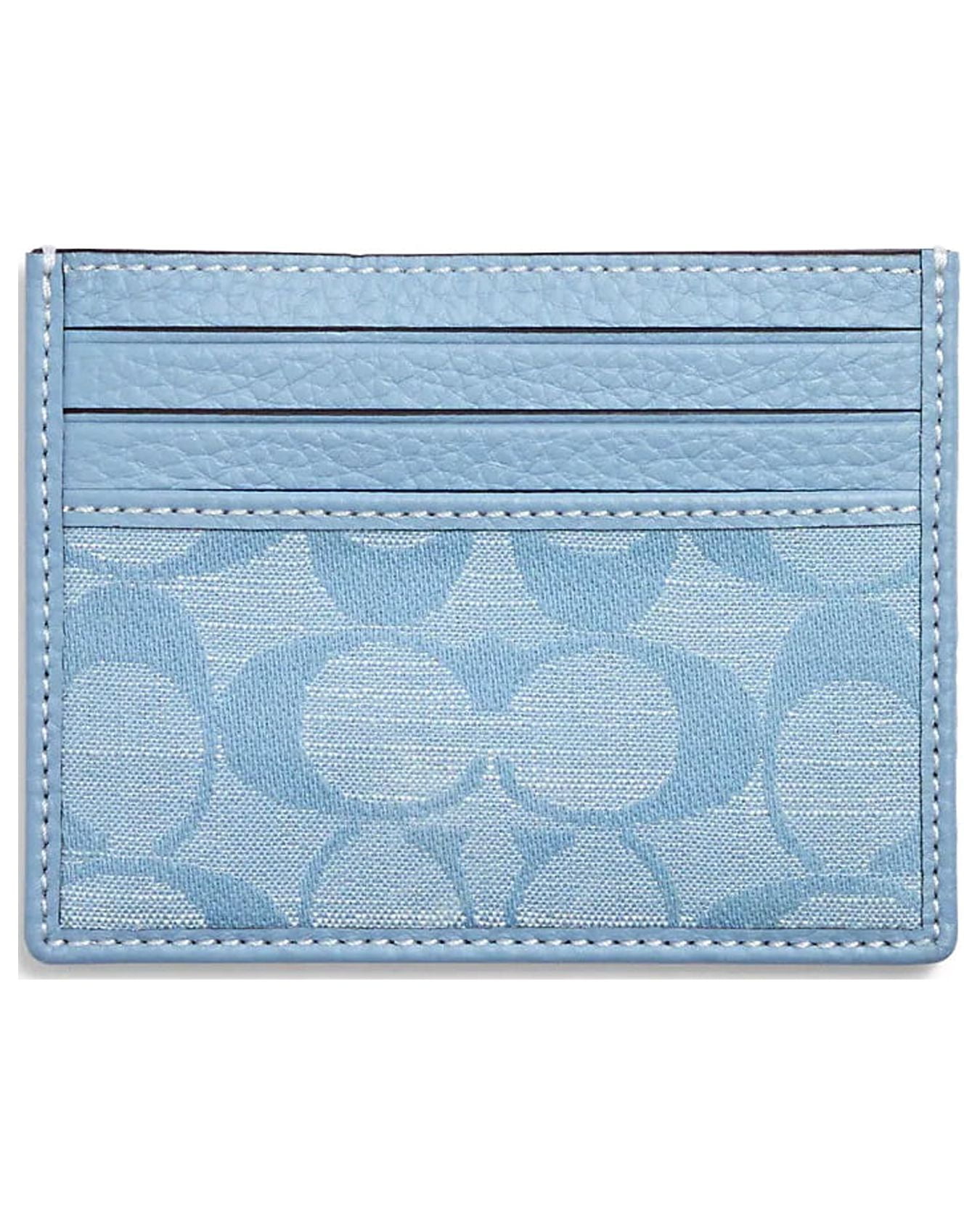 Coach Men's Slim Id Card Case In Signature Chambray (Light Blue ...