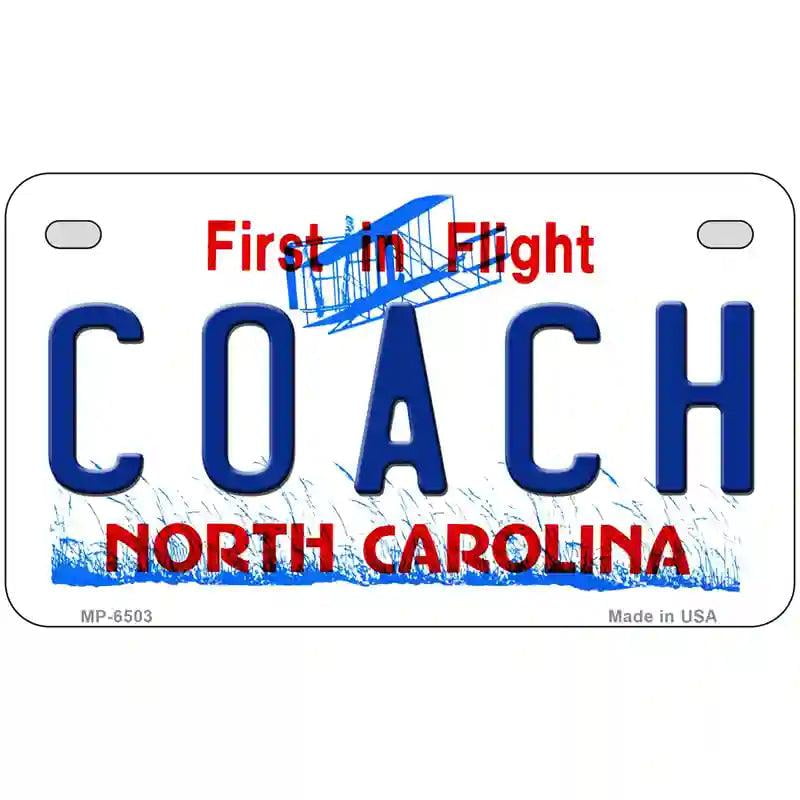 Coach North Carolina Novelty Metal License Plate 7" x 4" Motorcycle ...