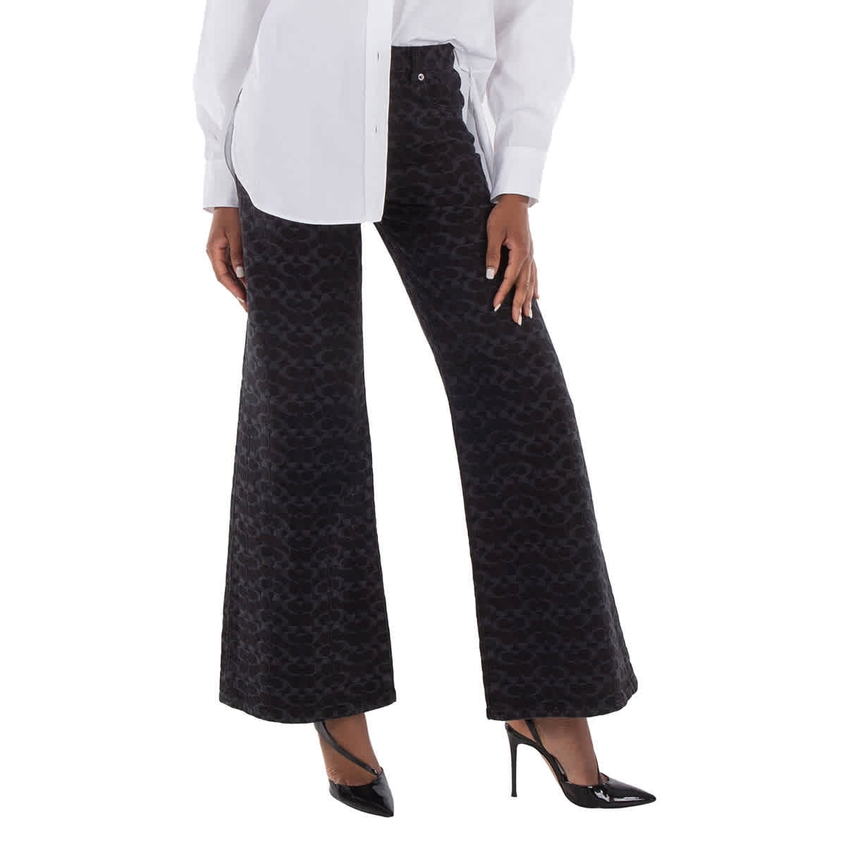Coach Signature Wide-Leg Denim Jeans, Size 4 - Walmart.com