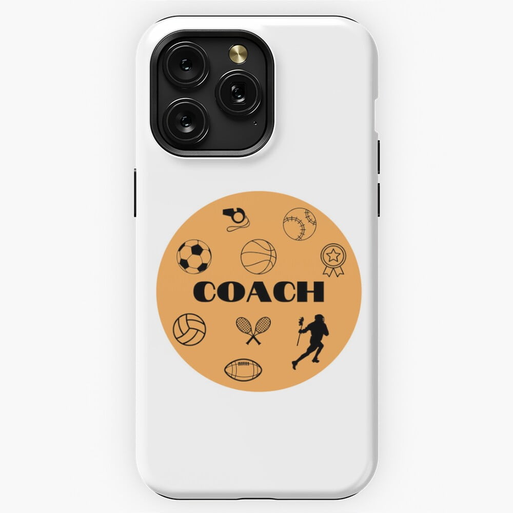 Coach Simple Text Motivational Coach Art iPhone Case 17 to 11 Pro Max ...