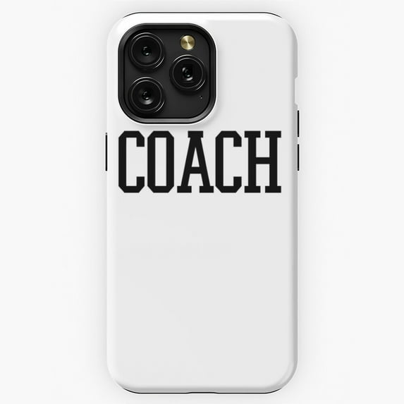 Coach Simple Word Art Black And White Print iPhone Case 17 to 11 Pro ...