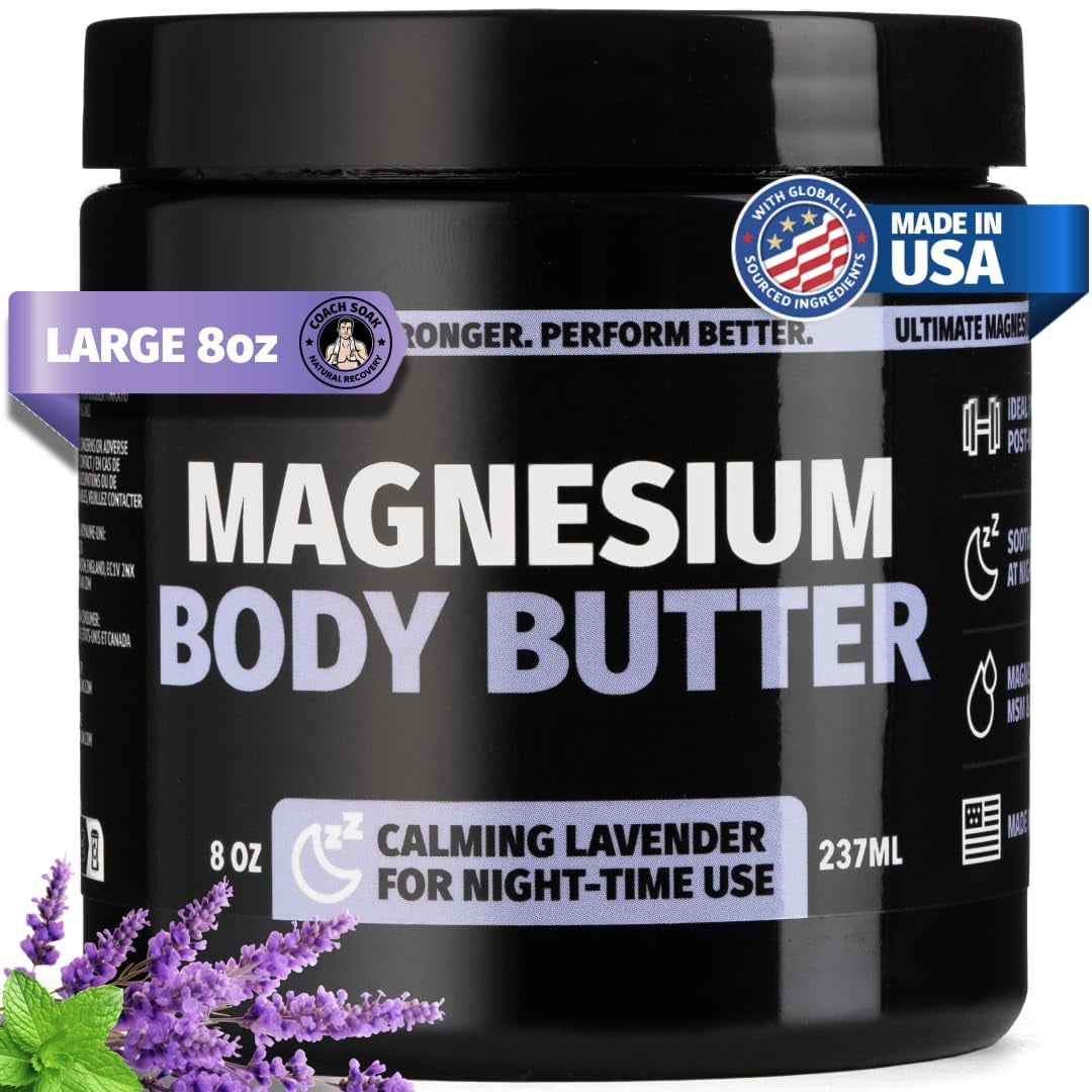 Coach Soak Nighttime Magnesium HMF23 Body Butter, Thick Cream with High ...