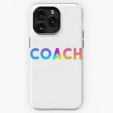 Coach Sports Logo Rainbow Motivation Typography iPhone Case 17 to 11 ...