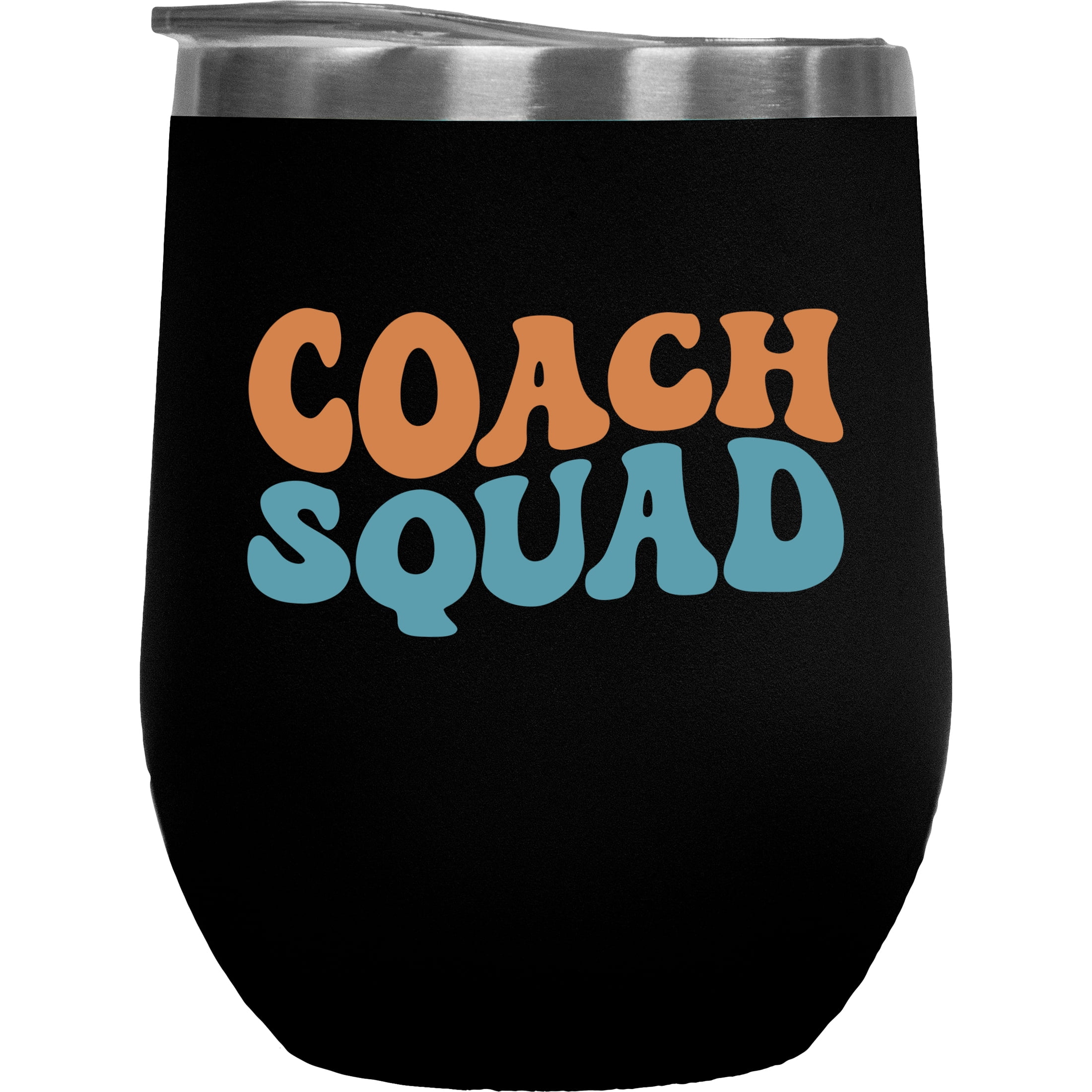 Coach Squad, Coaching Themed, Groovy Retro Wavy Text Merch Gift, Black ...