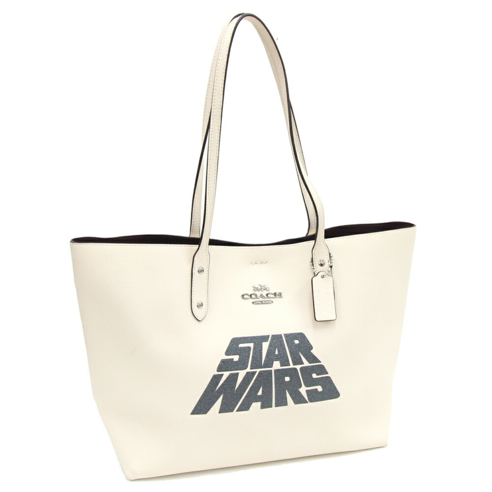 Pre-Owned Coach Tote Bag Star Wars Collaboration F89036 Chalk Leather ...