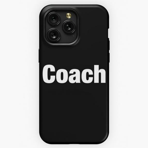 Coach Trainer Gift Minimal Word Design Print iPhone Case 17 through 11 ...