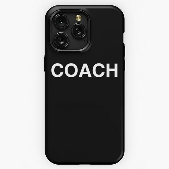 Coach Typography Simple Bold Minimal Design iPhone Case 17 16 15 14 13 ...