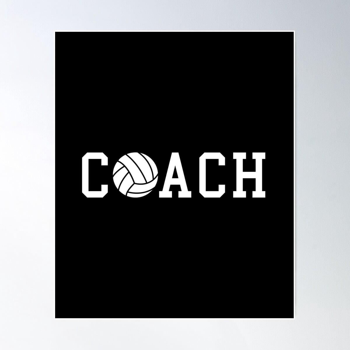 Coach Volleyball Team Gift Idea Poster Wall Art, Modern Wall Decor For ...