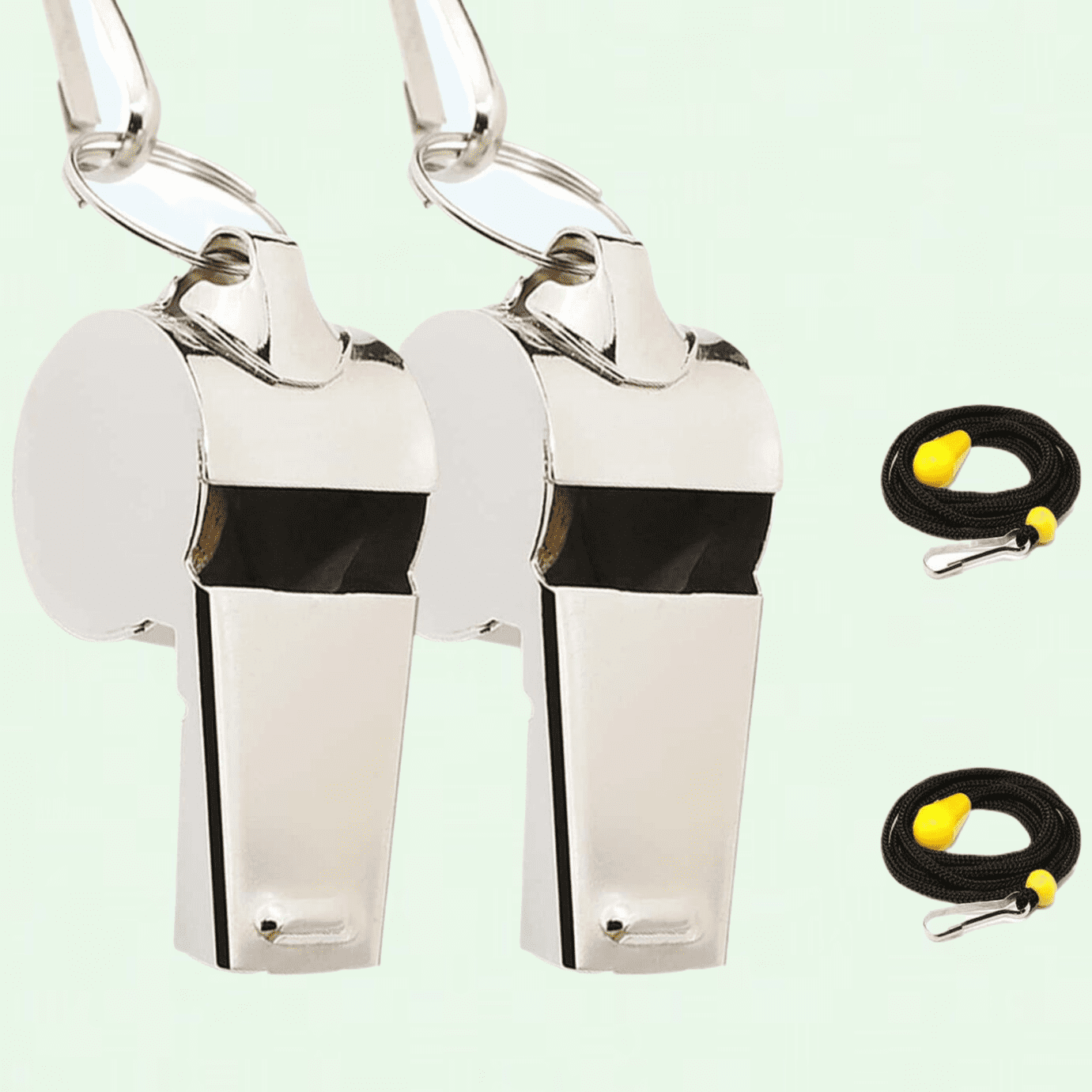 Coach Whistle with Lanyard, Metal Sports Whistle for Referee Teacher ...