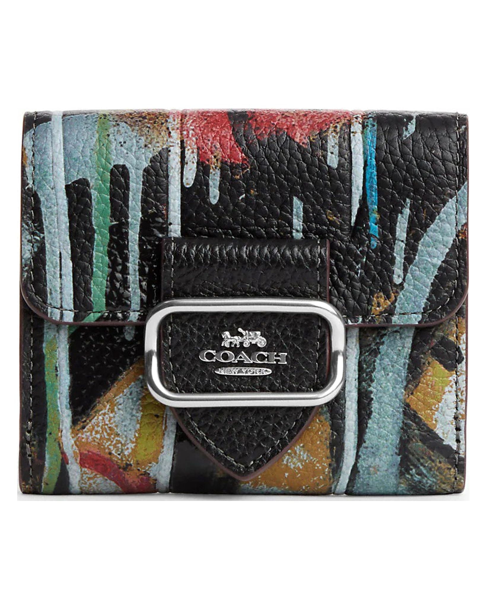 Coach Women's Coach X Mint + Serf Small Morgan Leather Wallet (Black ...
