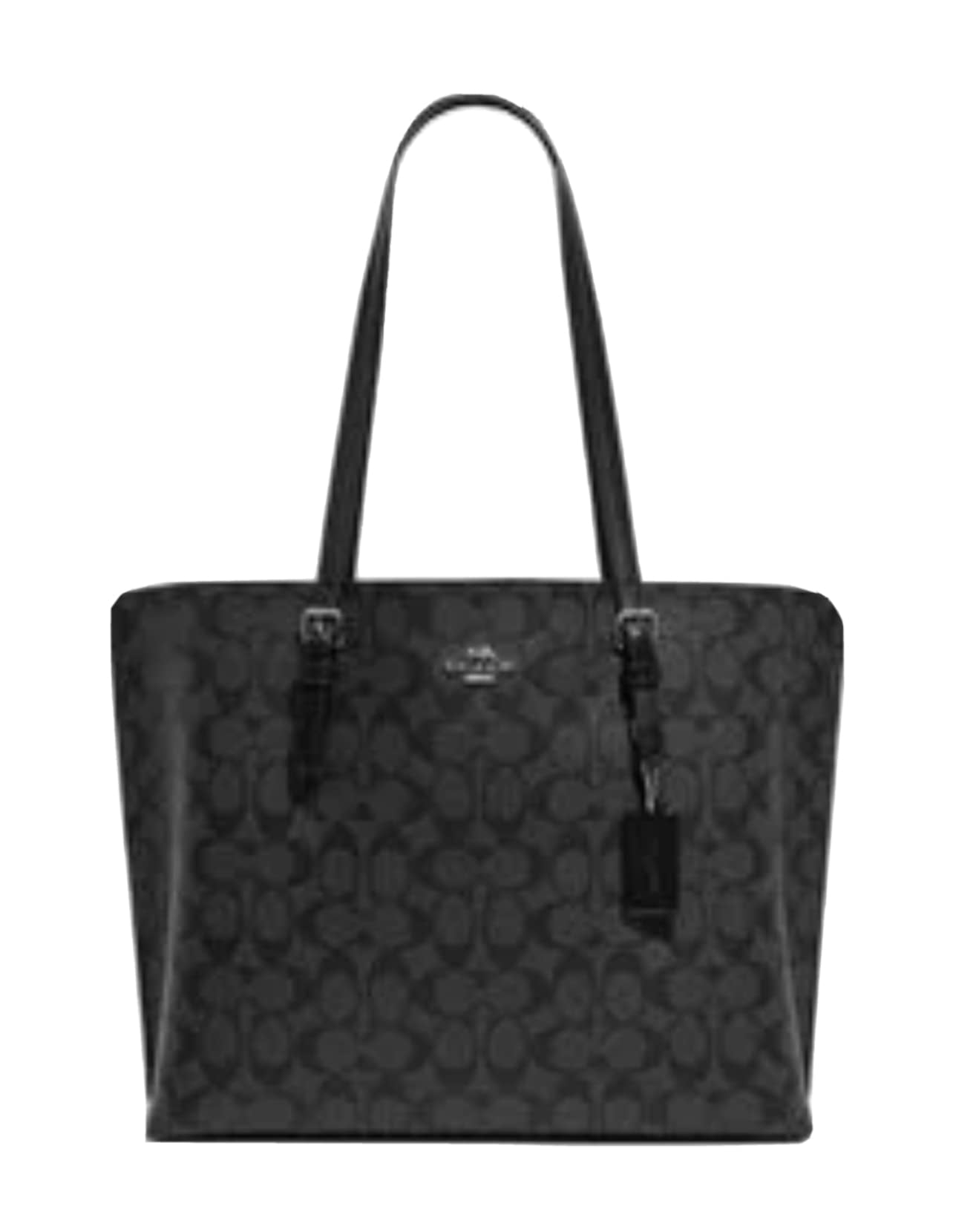 Coach Signature Canvas Mollie Tote for Women - Graphite Black - Walmart.com