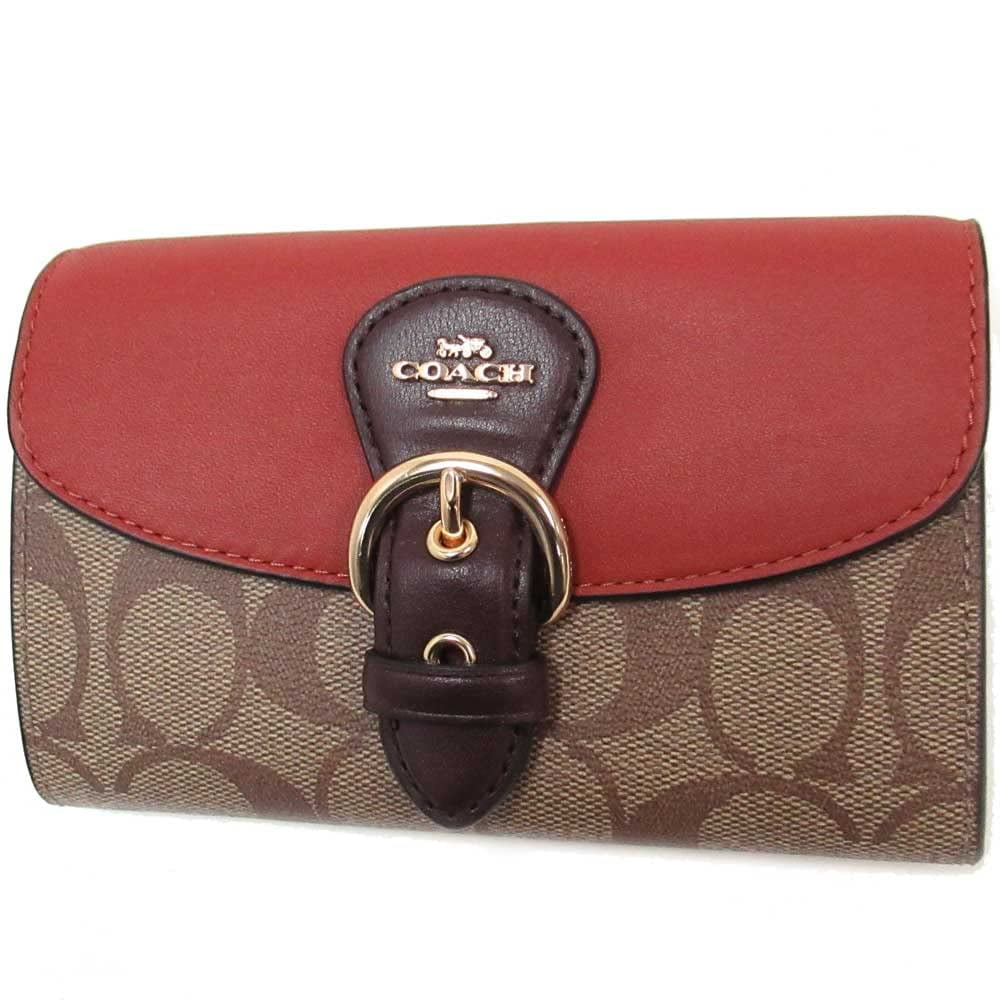 Coach Women's Kleo Medium Wallet in Signature Canvas (Khaki / Multi) - Walmart.com
