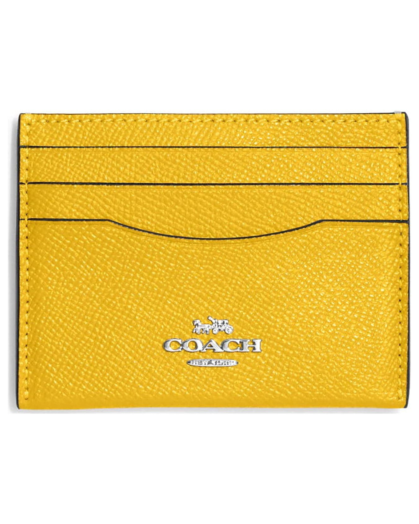 Coach Women's Leather Slim Id Card Case (Canary) - Walmart.com