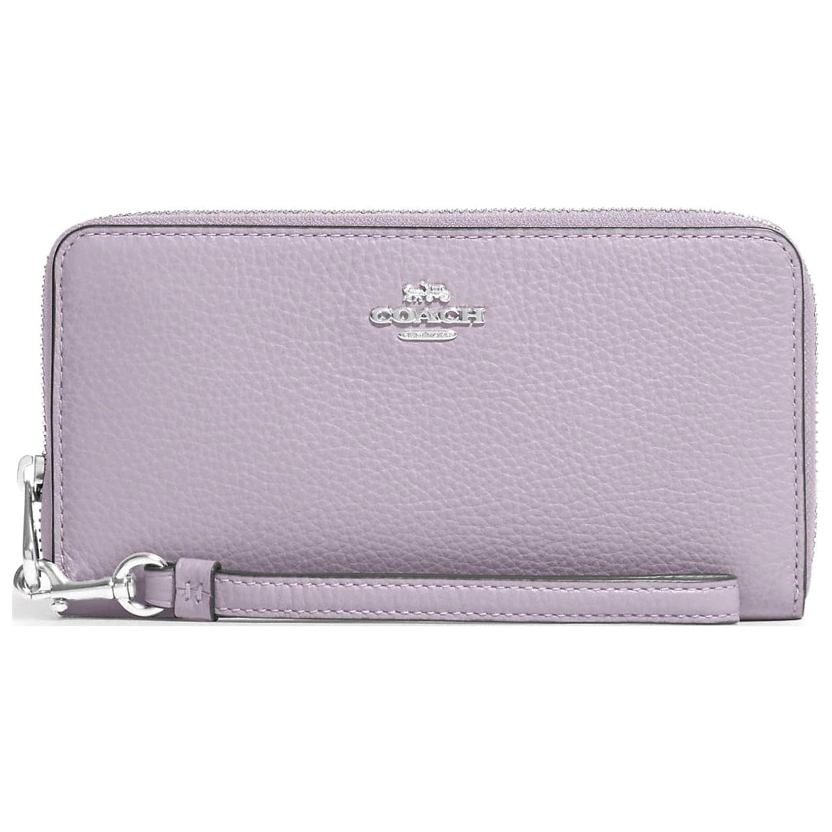 Coach Women's Pebbled Leather Long Zip Around Wallet (Mist) - Walmart.com