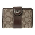 Coach Women's Medium Corner Zip Wallet in Signature Jacquard (Oak ...