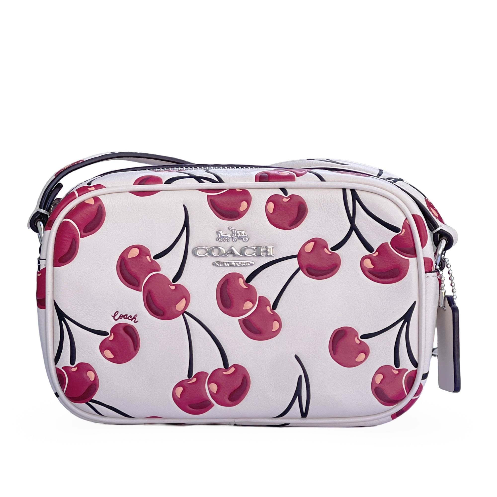 Coach Women's Mini Jamie Top Zip Camera Crossbody Bag with Cherry Print ...
