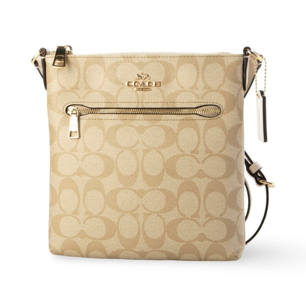 Coach Women's Mini Rowan File Top Zip Crossbody Bag in Signature Canvas ...
