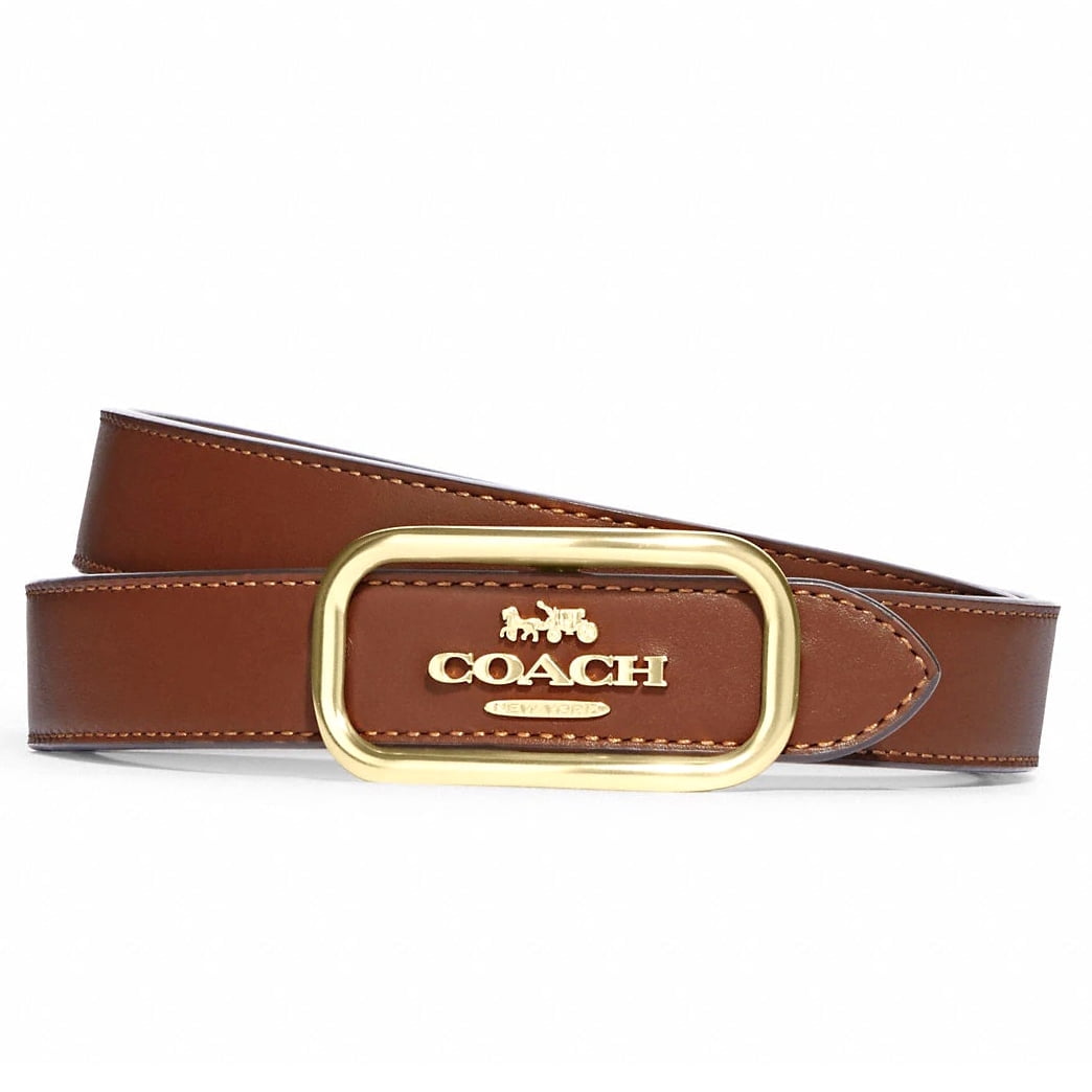 Coach Women's Morgan Rectangle Buckle Belt, 25 Mm, Large - Walmart.com
