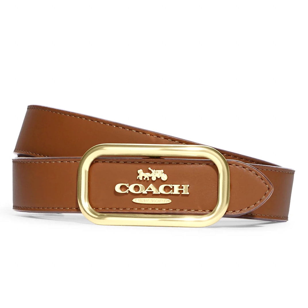 Coach Women's Morgan Rectangle Buckle Belt, 25 Mm, Small - Walmart.com