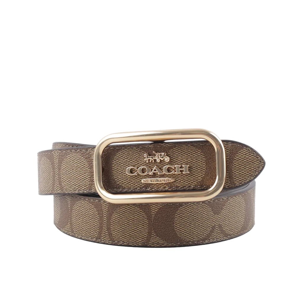 Coach Women's Morgan Rectangle Buckle Belt, 25 Mm, Small - Walmart.com