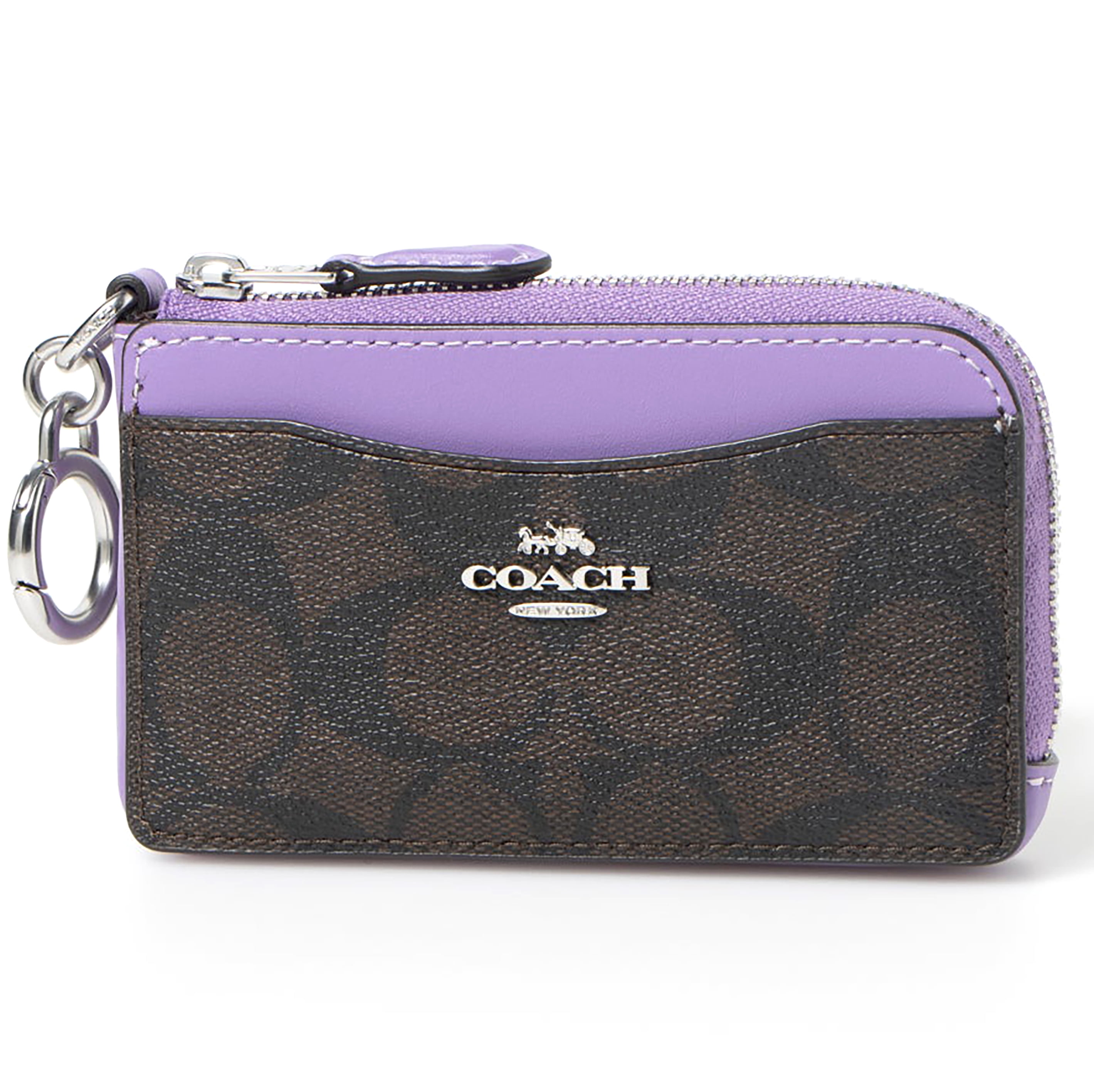Coach Women's Small Multifunction Zip Around Card Case in Signature ...