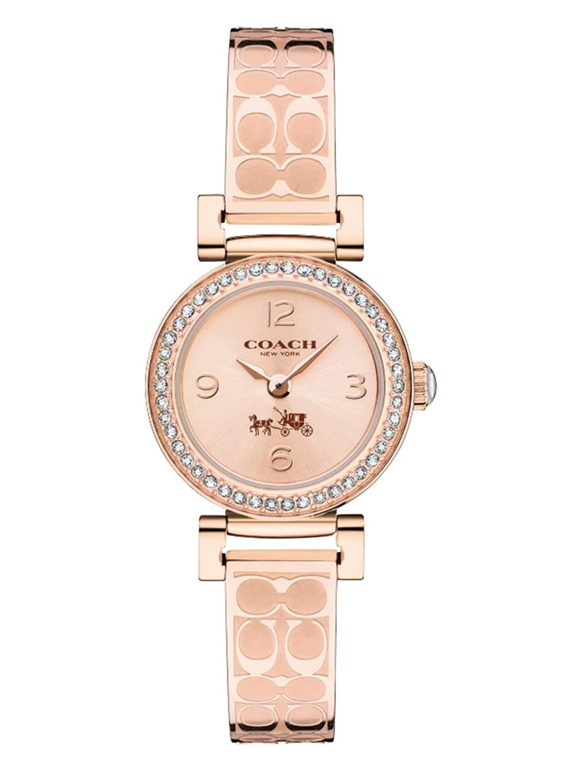 Coach Women's Signature Madison Rose Gold Logo Bangle Watch 14502203 ...