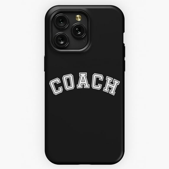 Coach Word Art Retro Typography Graphic Design iPhone Case 17 16 15 14 ...
