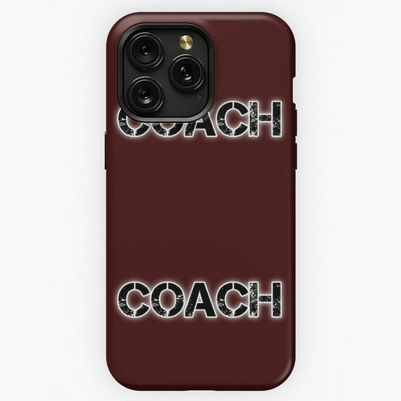 Coach Word Art Simple Motivational Typography iPhone Case 17 16 15 14 ...