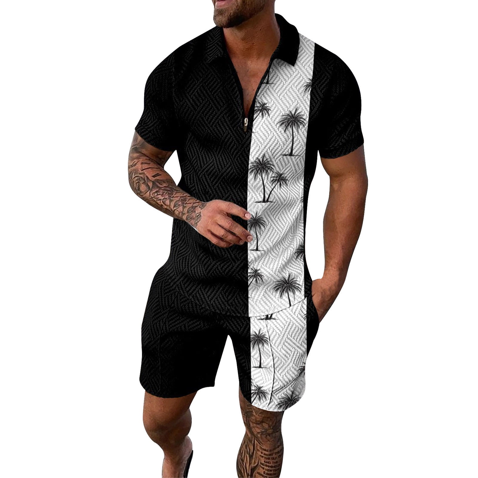 Coachella Outfits for Men Drop Shoulder Gradient Oversized Matching T ...