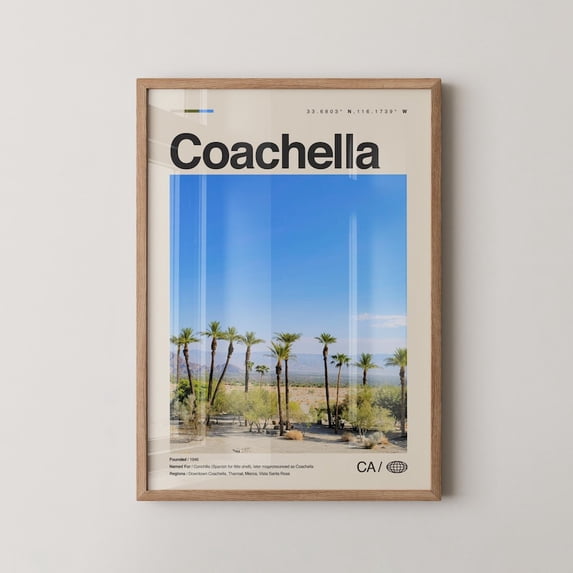 Coachella Print California, Coachella Wall Art, Coachella Poster ...
