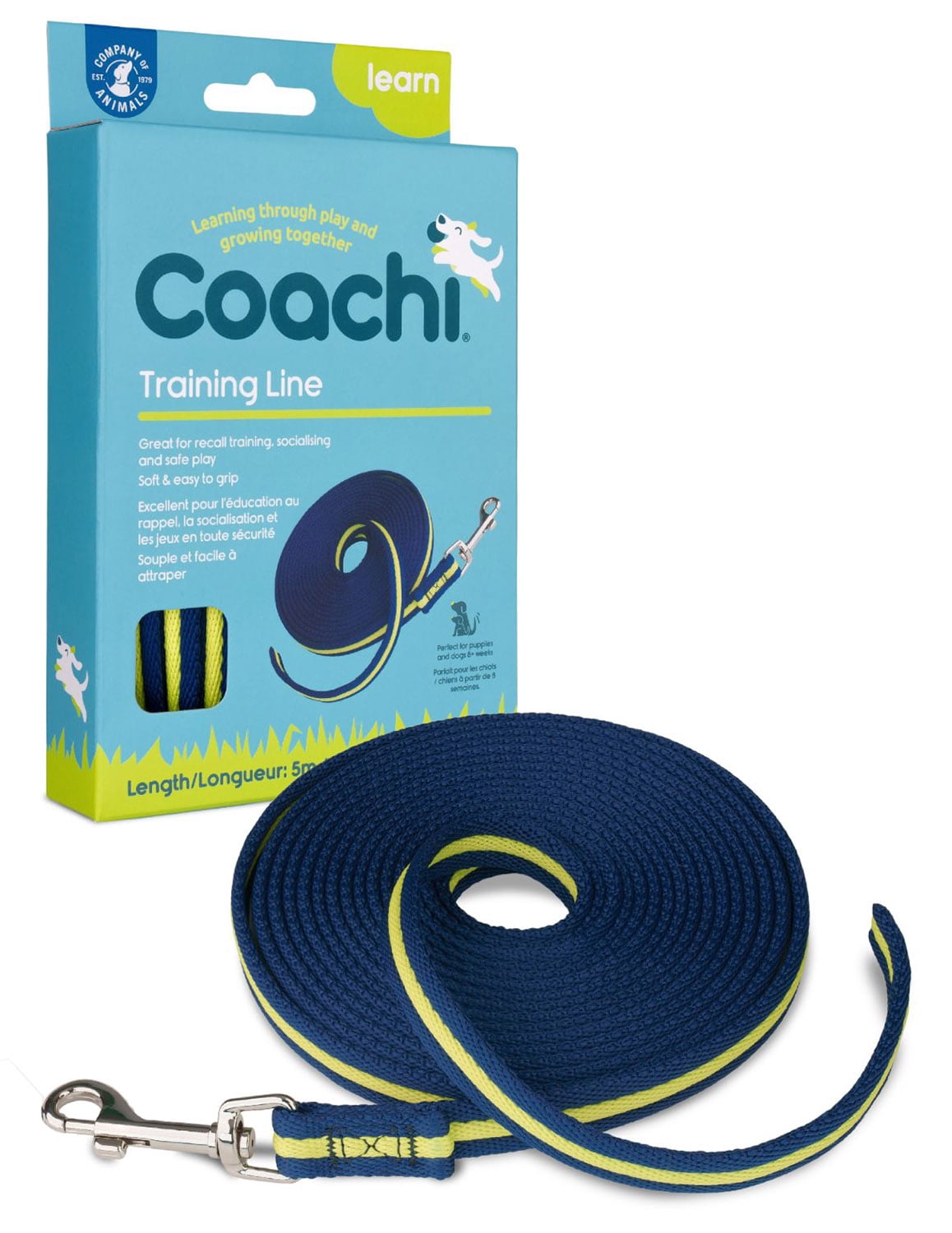 Coachi Training Line Navy & Lime 5m - Walmart.com