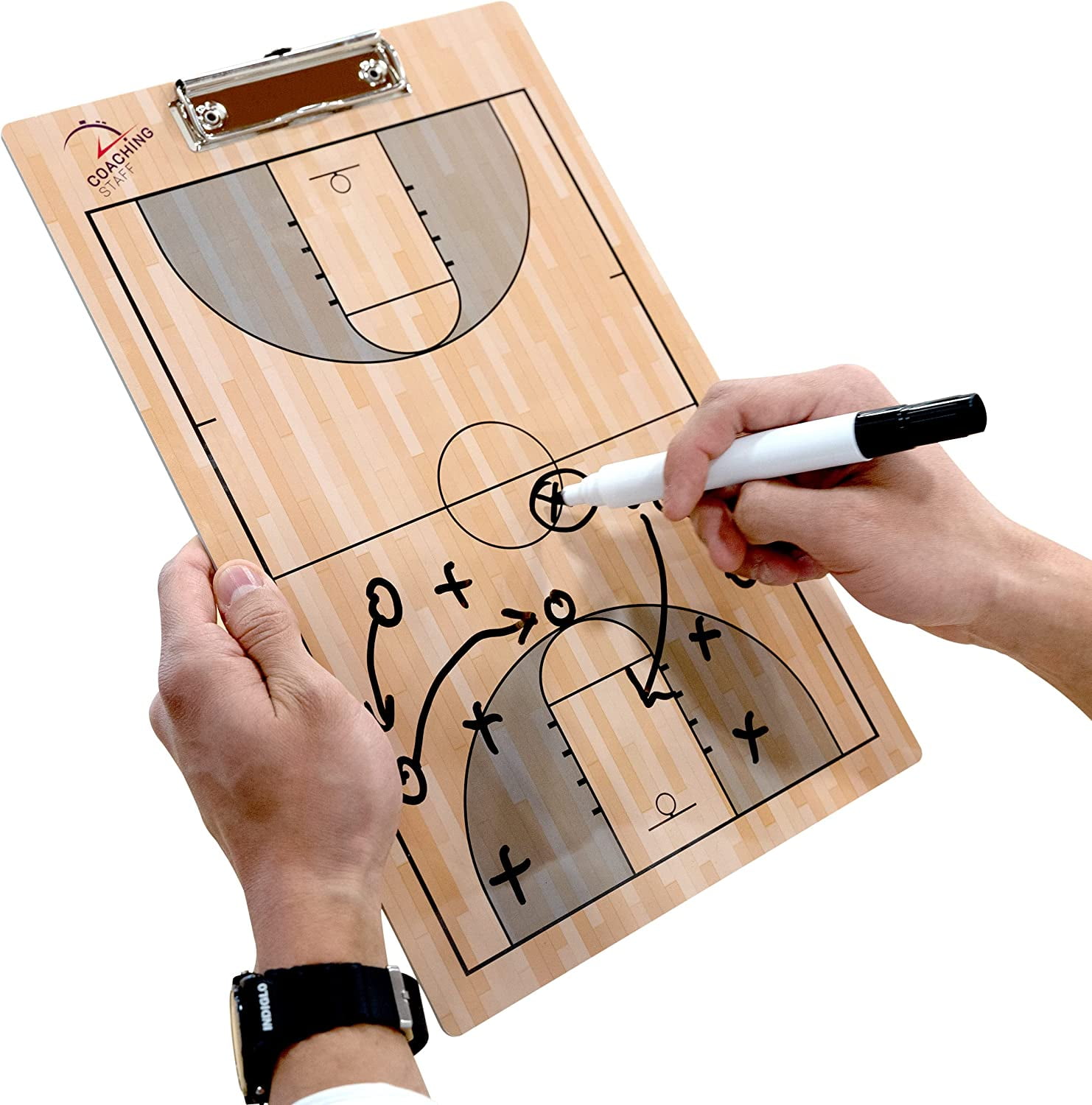 CoachingStaff Pro Basketball Coaching Board - Large Marker - Front and ...