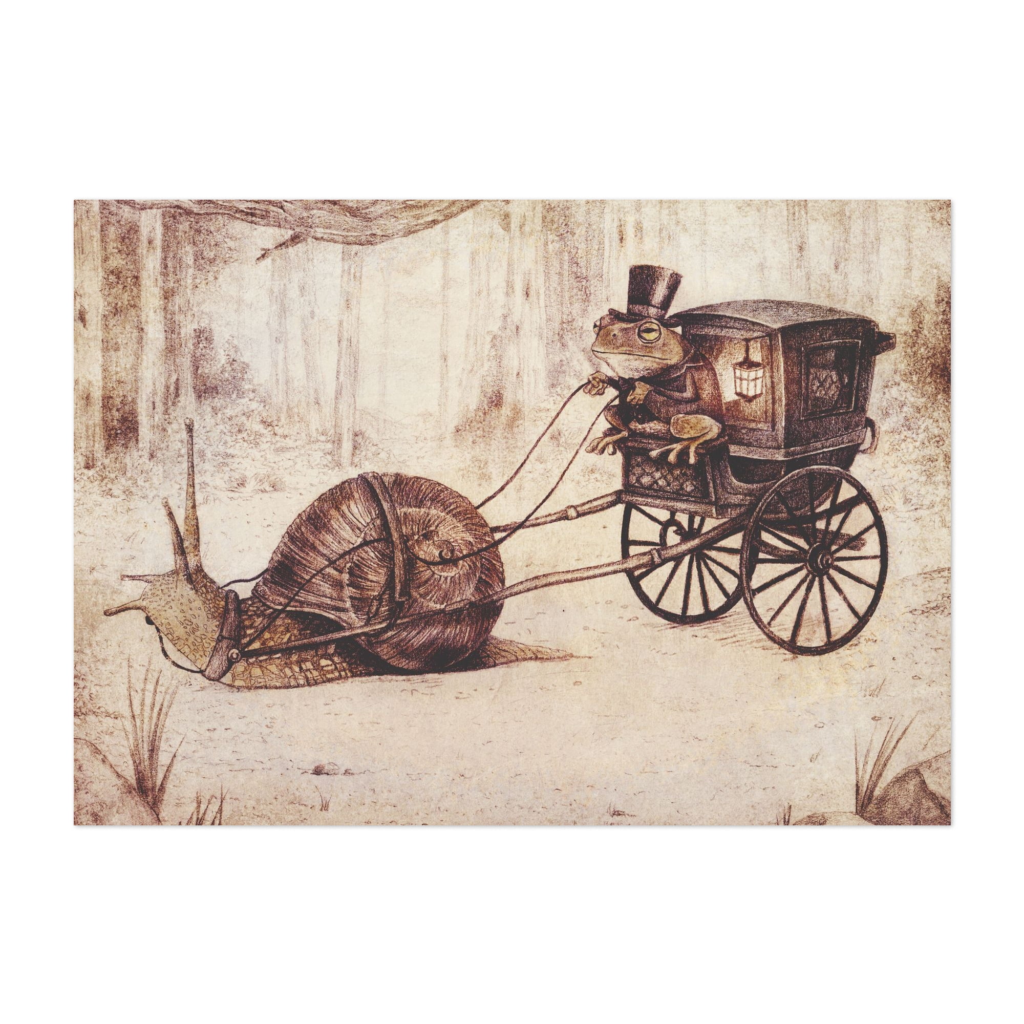 Coachman - Drawing Surrealism Fantasy Humor Vintage Forest Whimsical ...