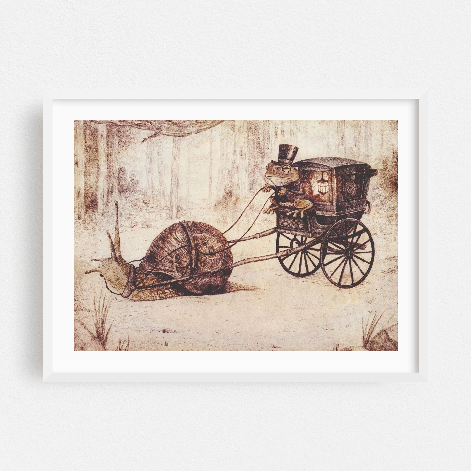 Coachman - Drawing Surrealism Fantasy Humor Vintage Forest Whimsical ...
