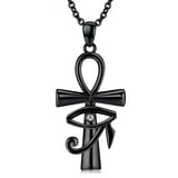 Coachuhhar Ankh Necklace 925 Sterling Silver Eye of Horus Necklace ...