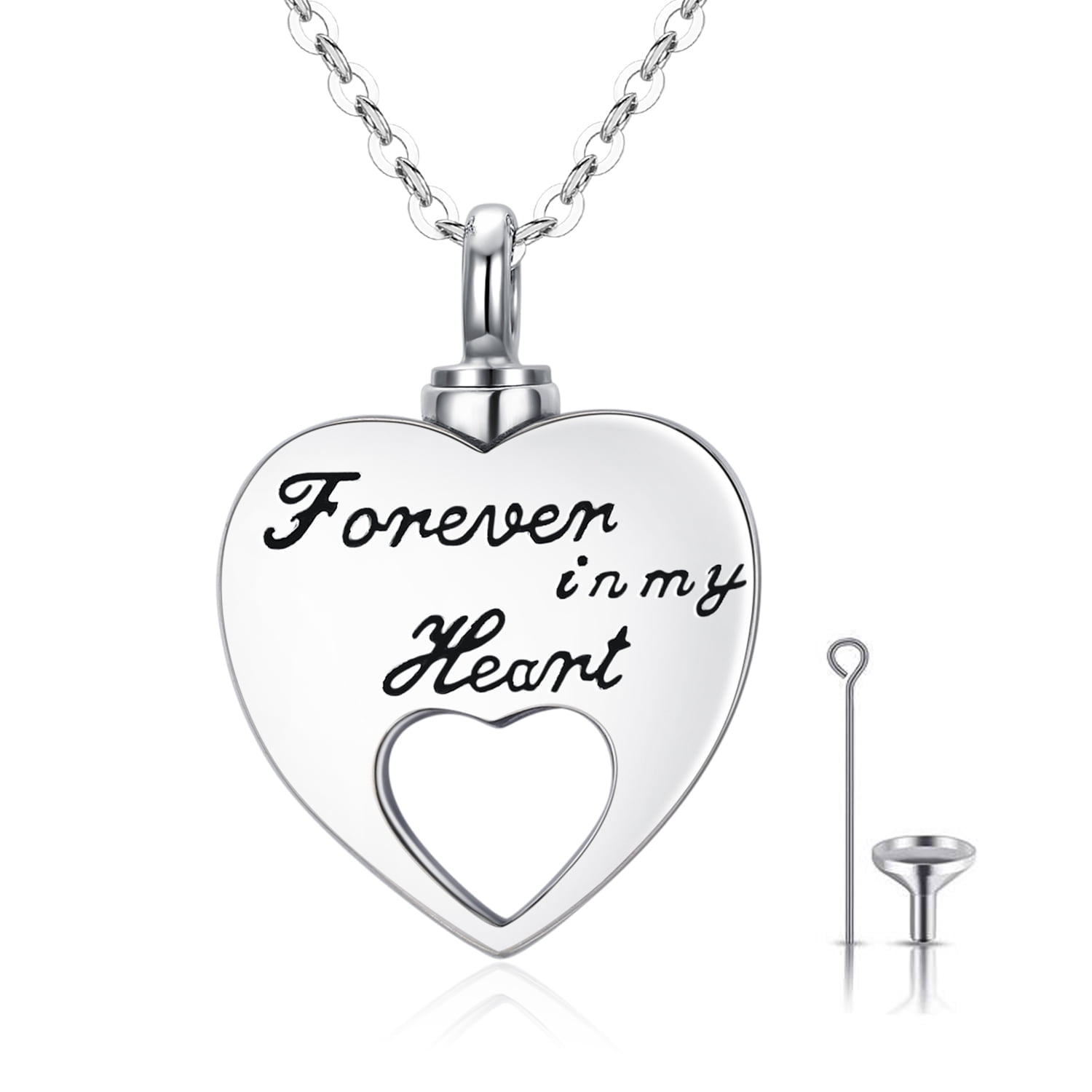 Coachuhhar Heart Urn Necklaces for Ashes 925 Sterling Silver Heart ...