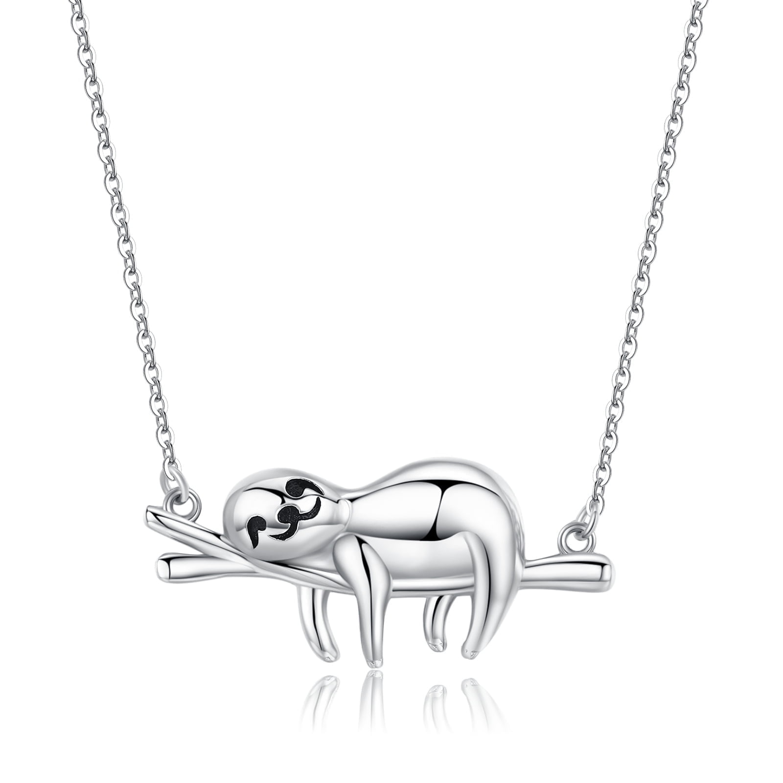 Coachuhhar Sloth Necklace for Women 925 Sterling Silver Slider Sloths ...