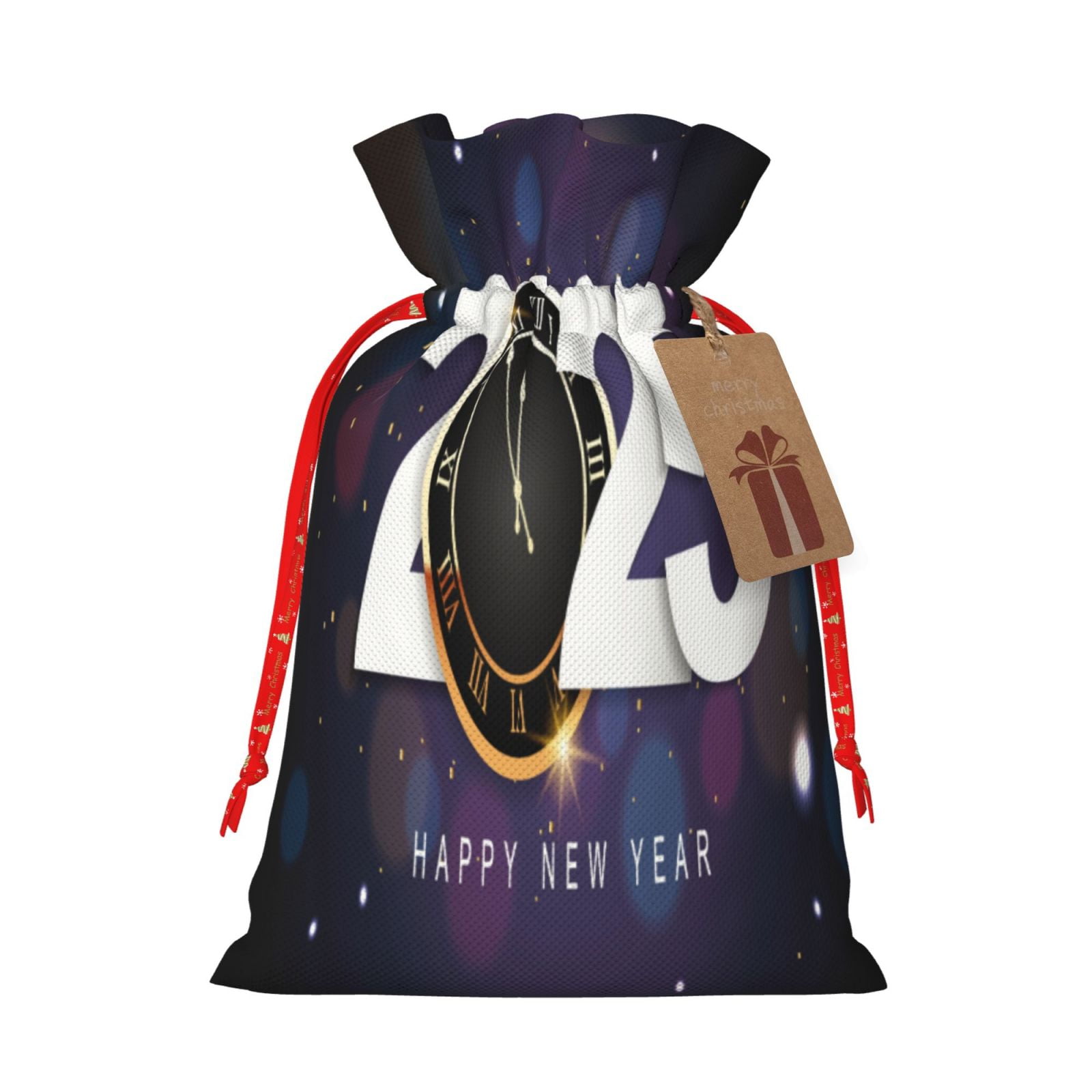 Coaee 2025 Happy New Year 4 for Christmas Linen Bags with Drawstrings ...