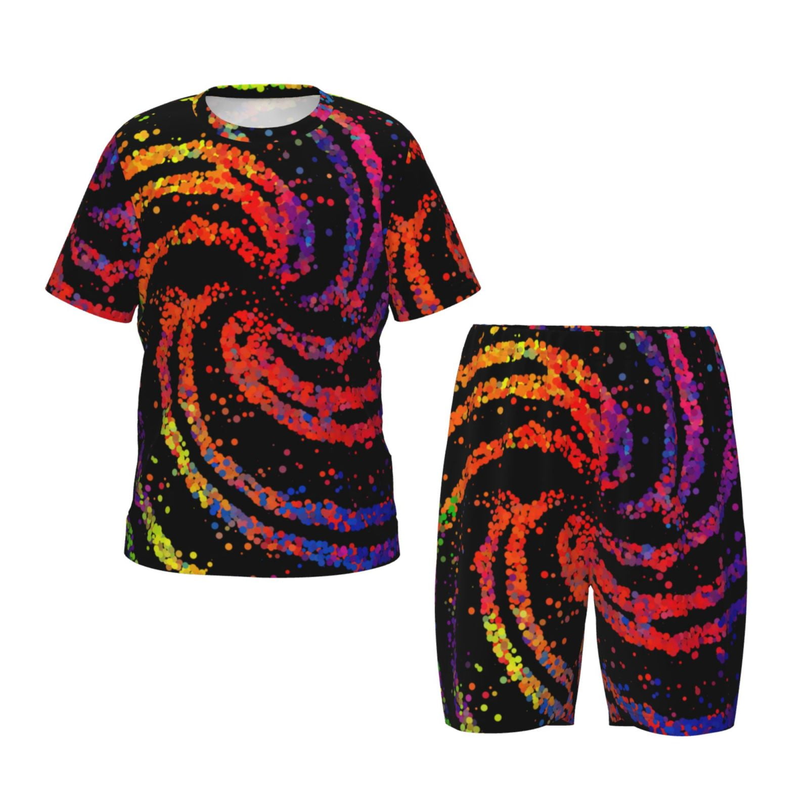 Coaee A Bright Abstract for Short Sleeve Pajamas Kids Summer Pjs ...