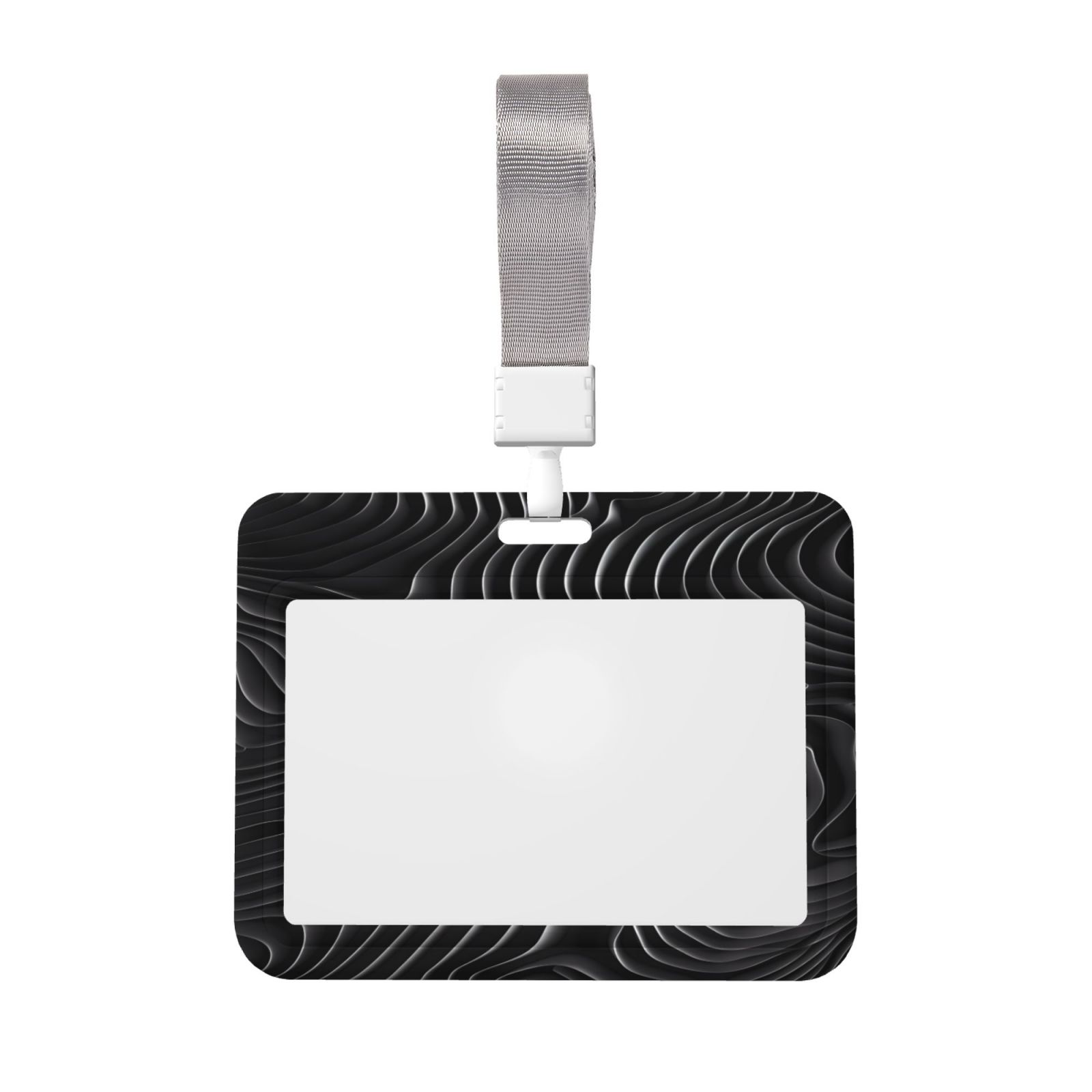 Coaee Abstract Black And White Waves for Card Badge Holder Soft ...